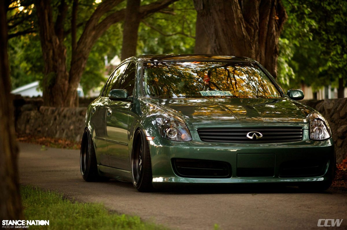 Green Infiniti G37 Sedan - CCW LM20 Forged Wheels