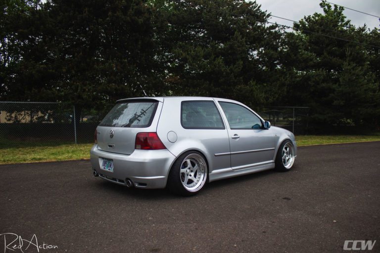 Silver Metallic VW Golf MK4 R32 - CCW LM5T Forged Wheels