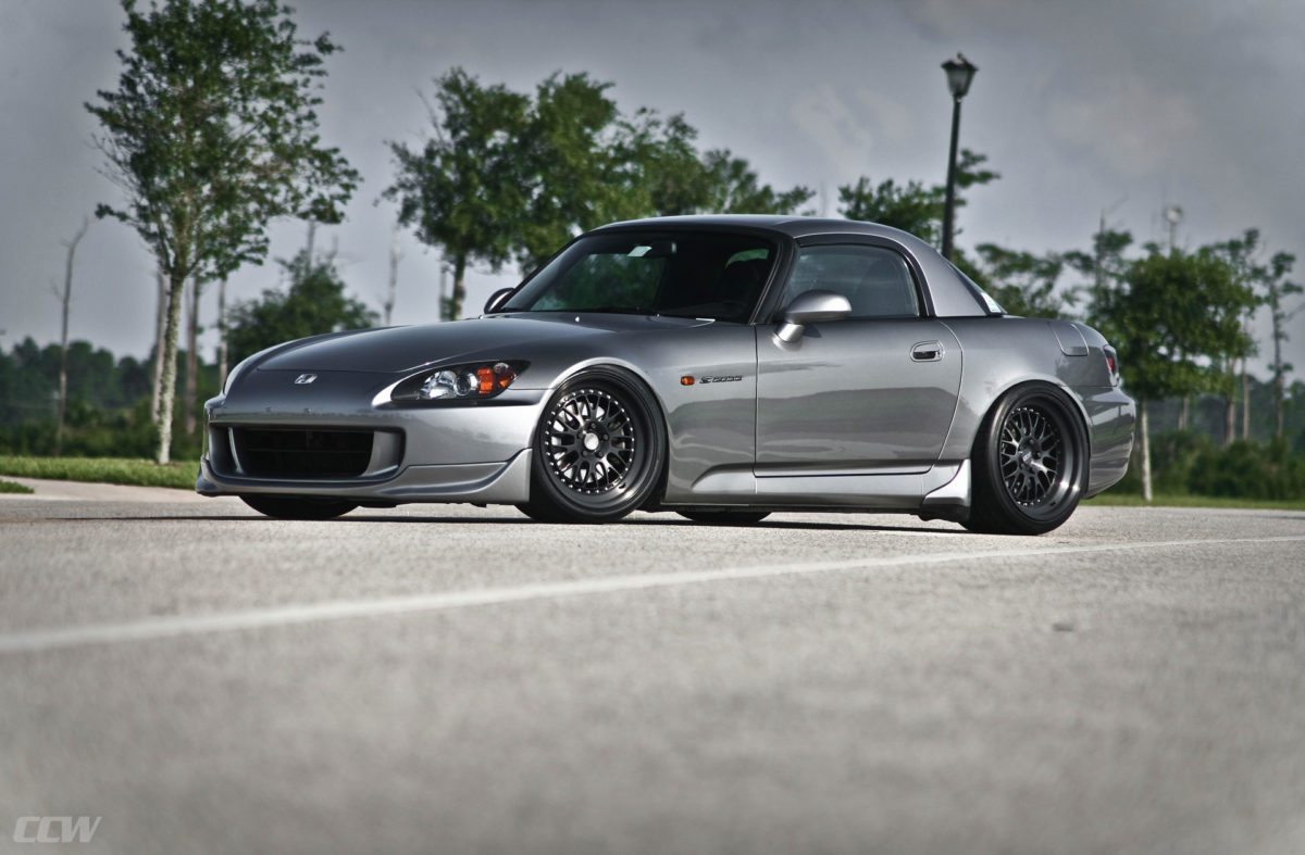 Silver Honda S2000 - CCW LM20 Wheels - Matte Black - CCW Wheels