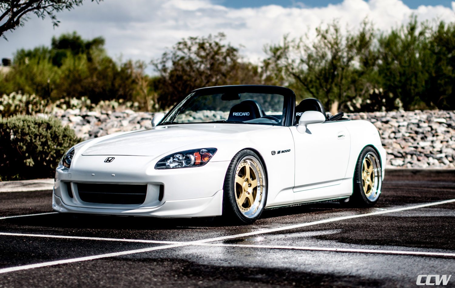 Honda S2000 - CCW LM5 Forged Wheels - Gold / Polished Aluminum