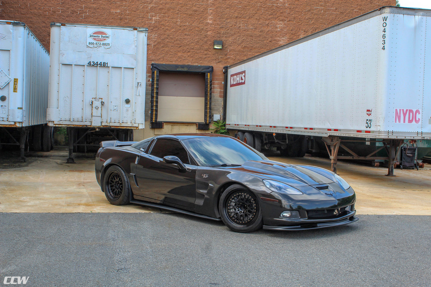 Black Corvette C6 - CCW Race Classic Three-Piece Forged Wheels