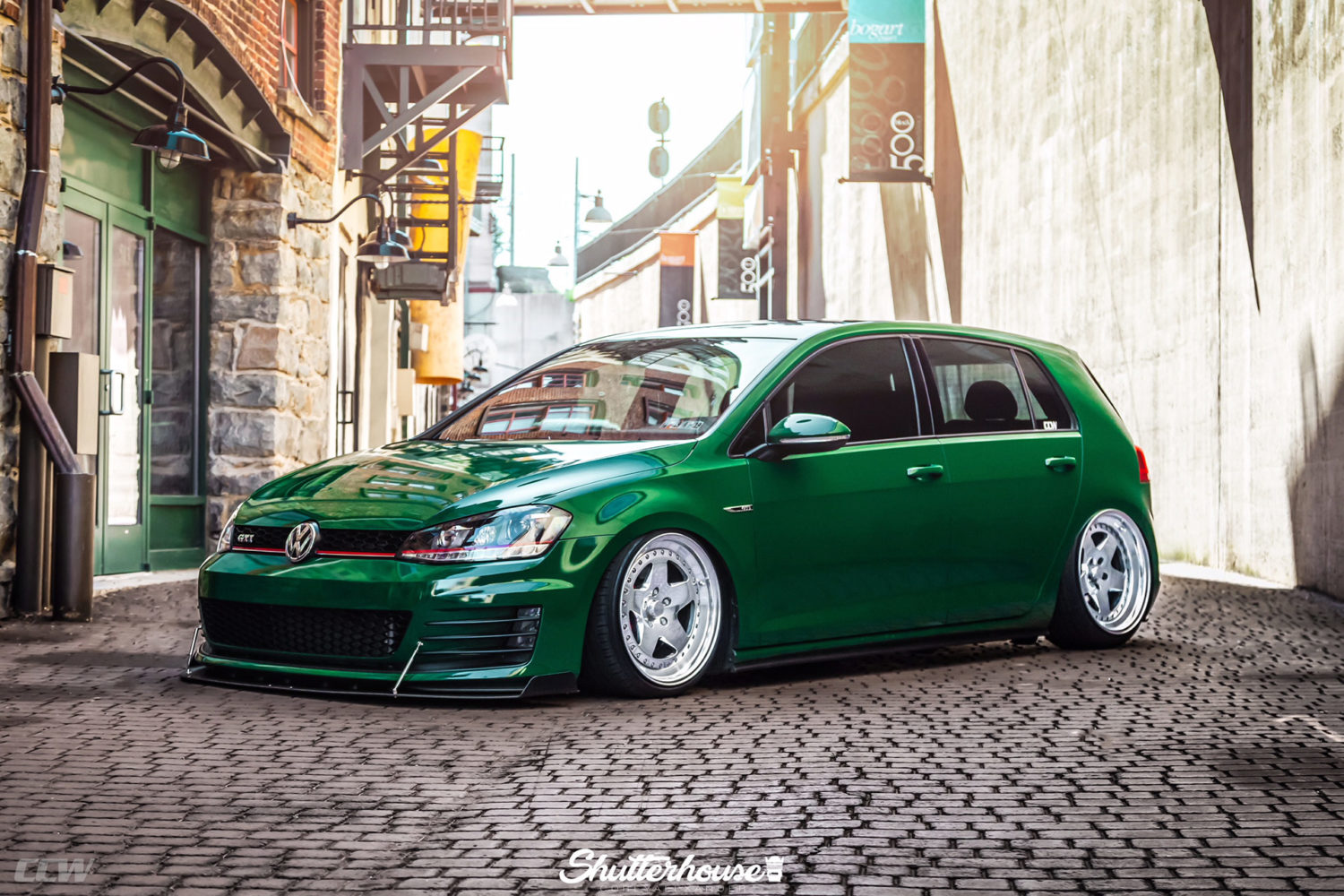 Green Metallic VW Golf MKVI GTI - CCW Classic 5 Wheels - CCW Wheels