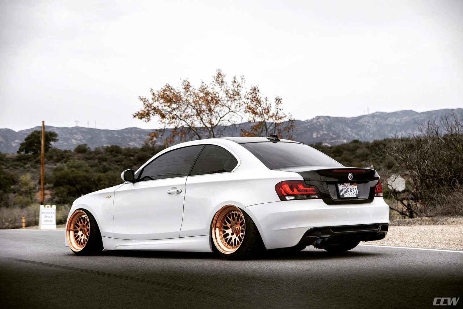 Alpine White BMW 135i - CCW Classic Wheels - Custom Copper Plated