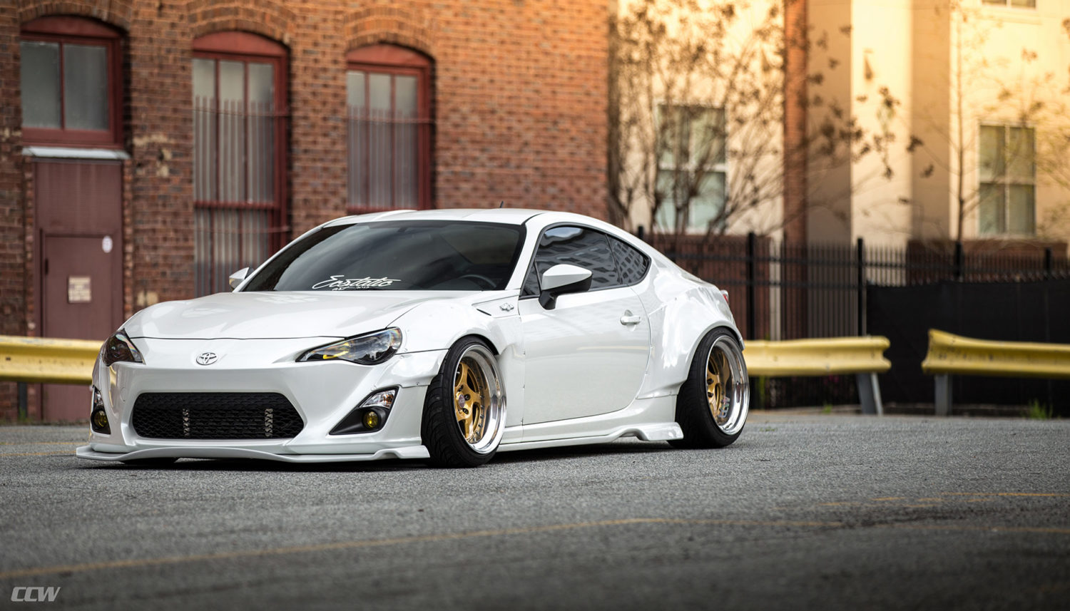 White Rocketbunny V.1 Scion FRS - CCW LM5T Wheels - Gold - CCW Wheels