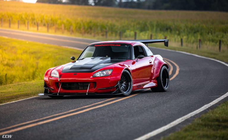 Red LS Swapped Honda S2000 Widebody - CCW Classic Wheels - CCW Wheels