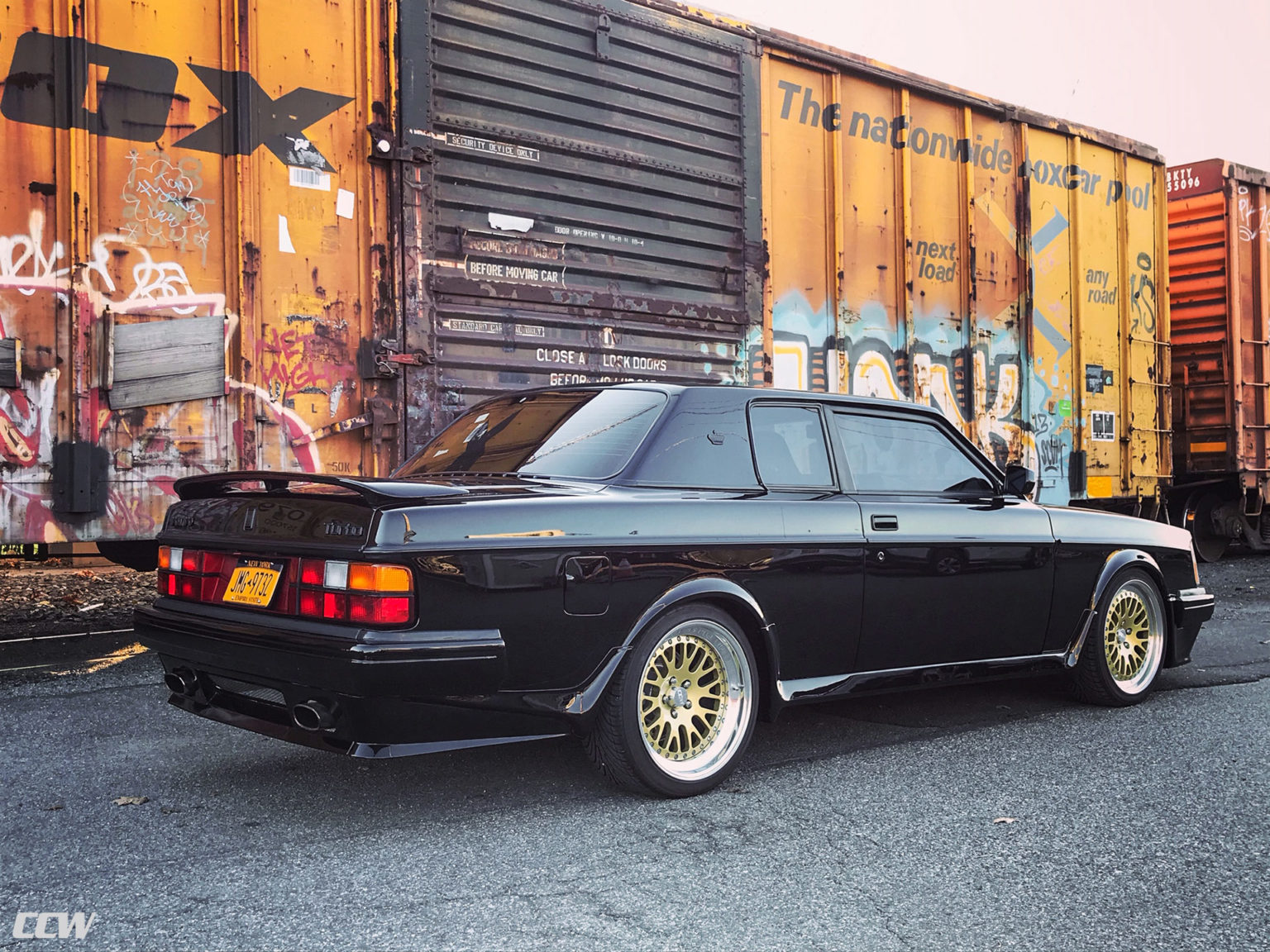 Black Volvo 262C Bertone - CCW Classic Wheels in Gloss Gold w/ Polished ...