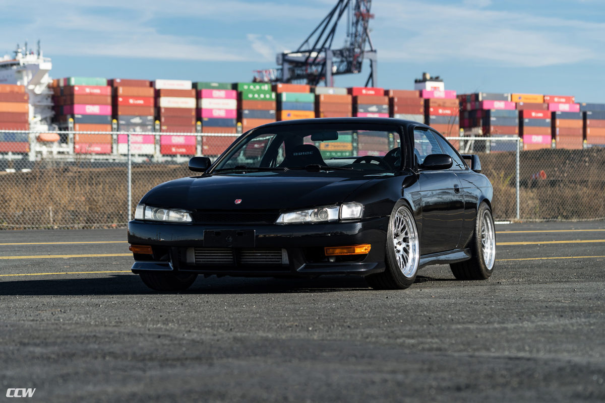 Black Nissan Kouki 240SX S14 - CCW Twisted Classic Wheels - Polished ...