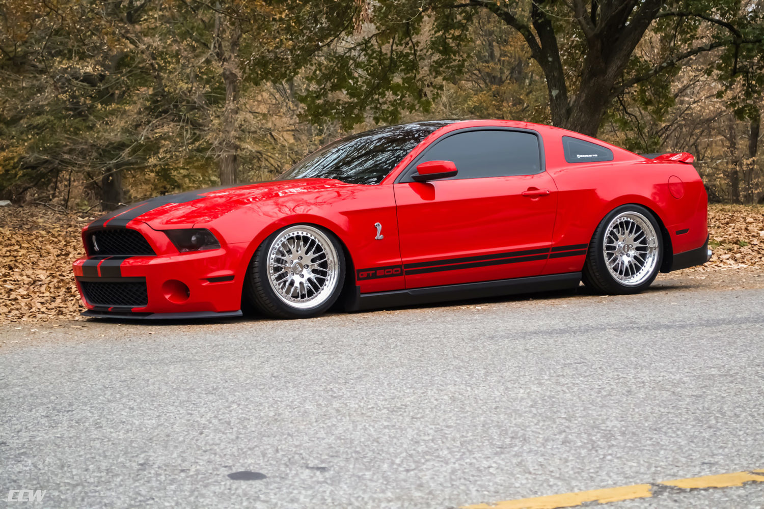 Red Ford Mustang GT500 S197 - CCW 19" Classic 2 Wheels in Polished Aluminum