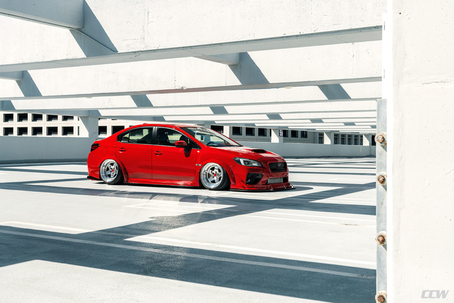 Red Subaru WRX - CCW Classic 5 Wheels in Polished Aluminum - CCW Wheels