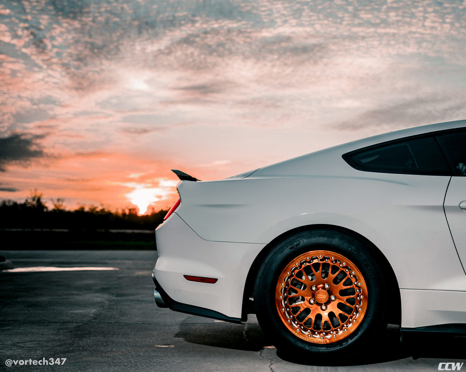 White Ford Mustang S550 - CCW Classic Beadlock Wheels - CCW Wheels