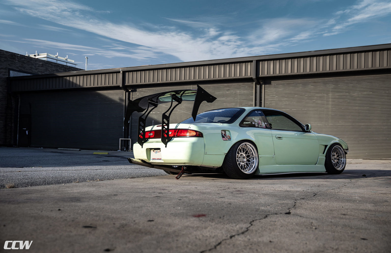 Mint Green Nissan 240SX S14 - CCW D240 Wheels in Polished Aluminum ...