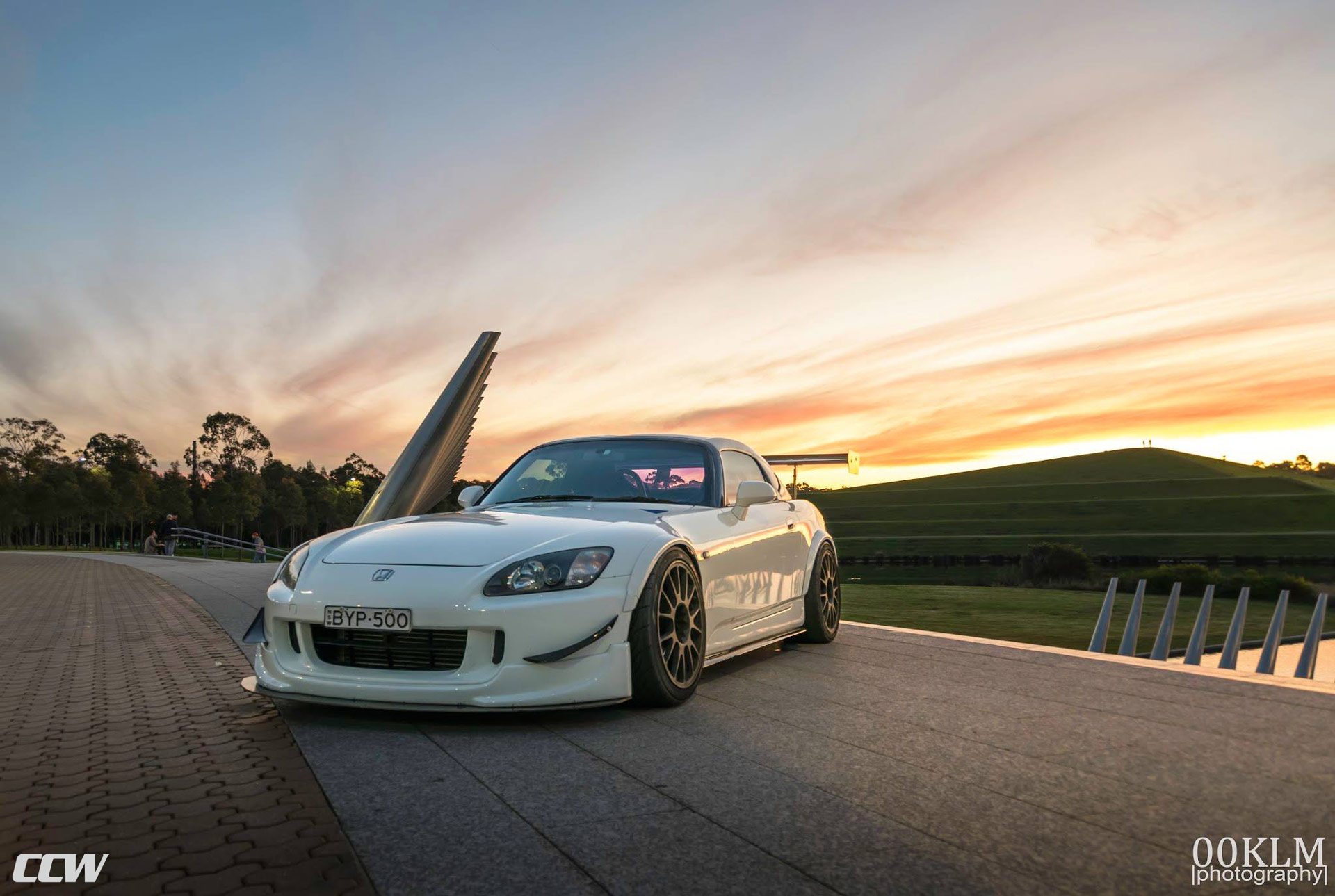 White Honda S2000 - CCW Corsair C14 Forged Monoblock Wheels